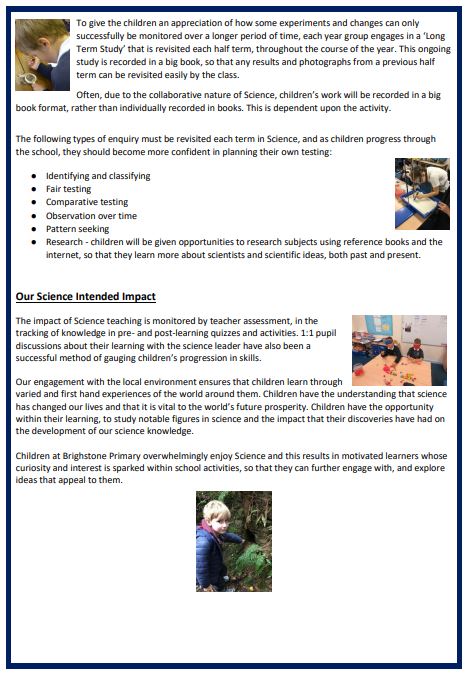 Curriculum Overview | Brighstone CE Primary School